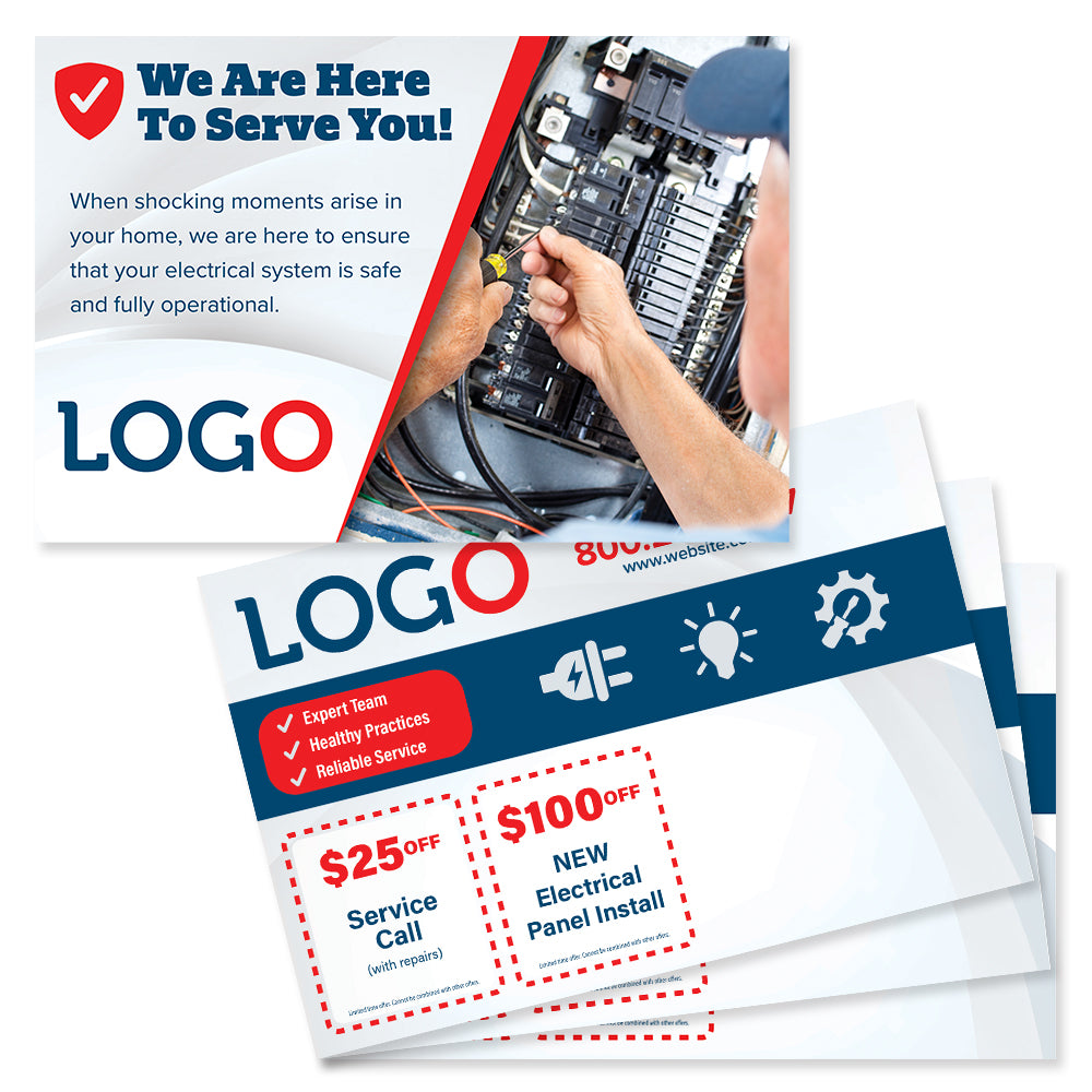 Postcards for Electricians - Design Print Services – Footbridge Marketing