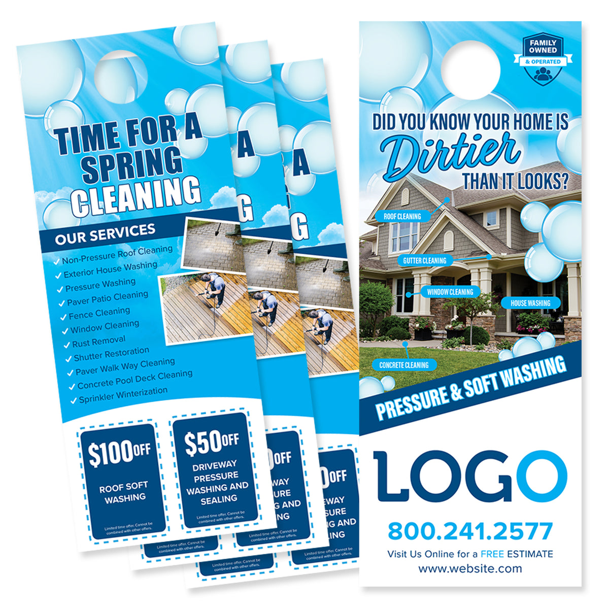 Pressure Washing Door Hangers