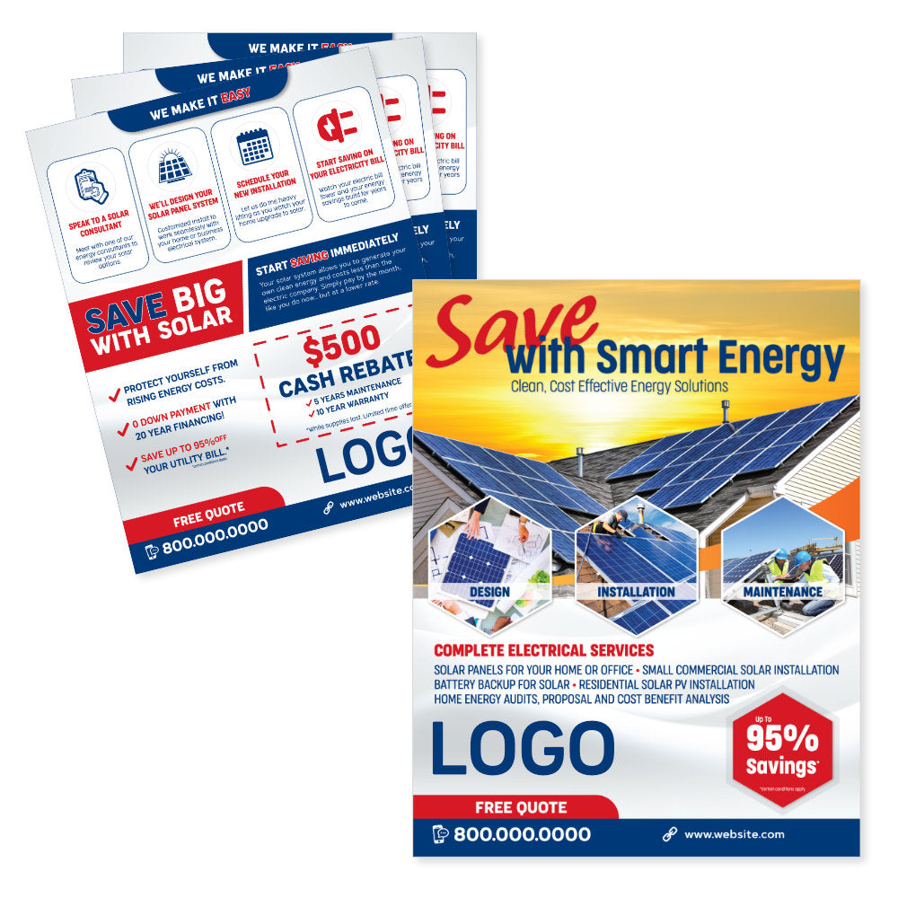 Solar Flyer Designs | Print marketing solar designs – Footbridge Marketing