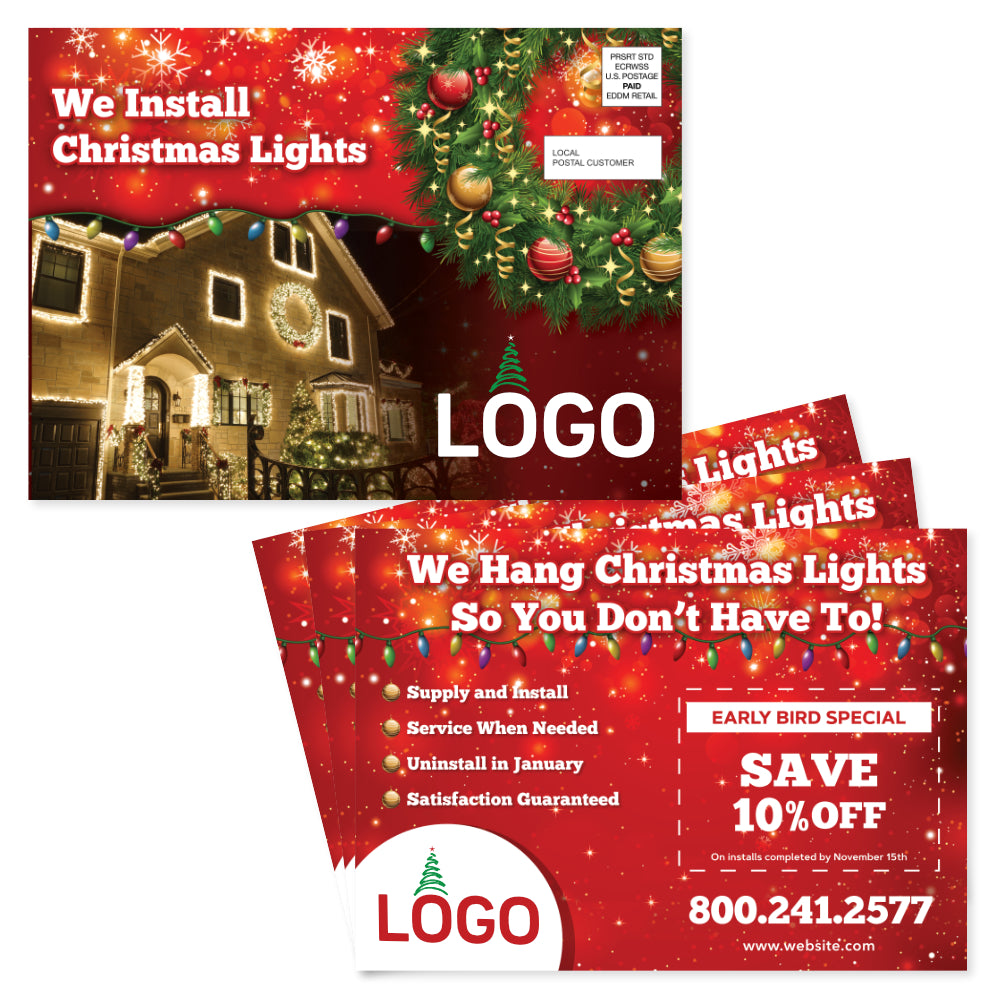 Christmas Lights EDDM Postcards - Holiday Light Hanging Services ...