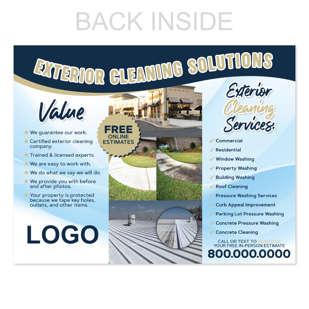 Pressure Washing Trifold Brochure - Power Washing Print Services ...