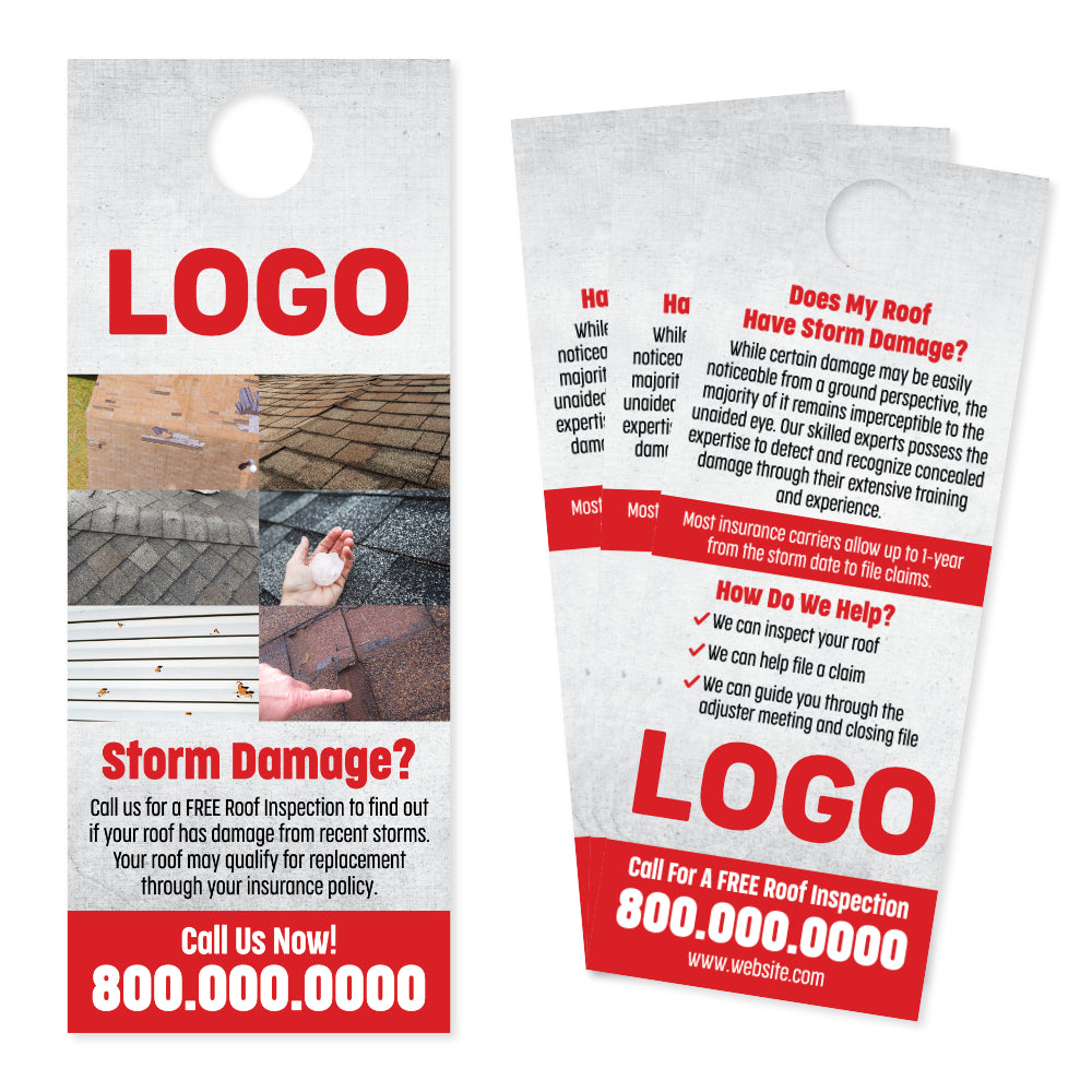 Roof Damage Door Hanger - Roofer Door Hanger Print Design – Footbridge ...