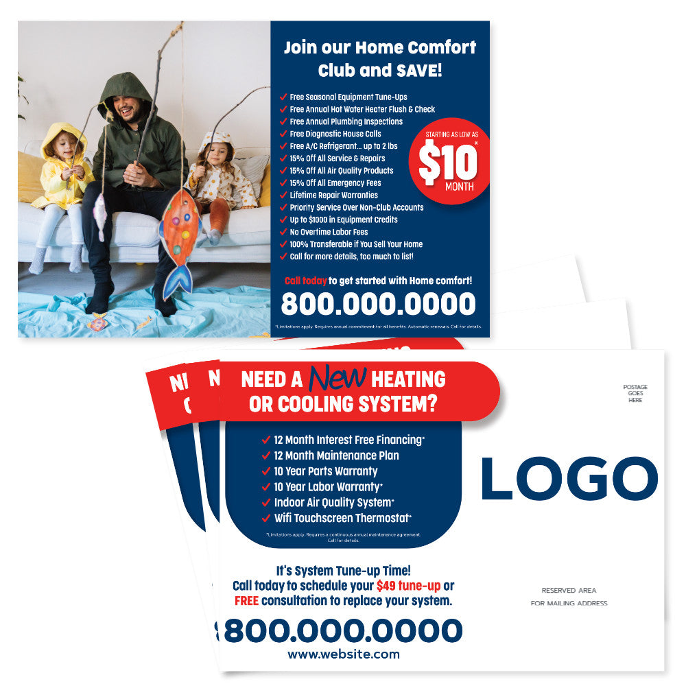 Maintenance Club Postcard for HVAC - HVAC Print Designs – Footbridge ...