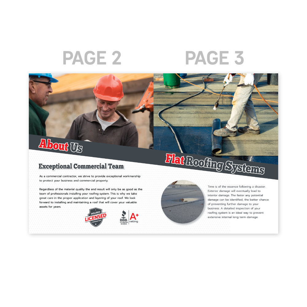 Commercial Roofing Contractor Booklet Design - Roofer Booklet Printing ...