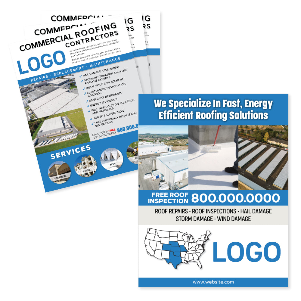 Commercial Roofing Flyer for Contractors - Design Print Services ...