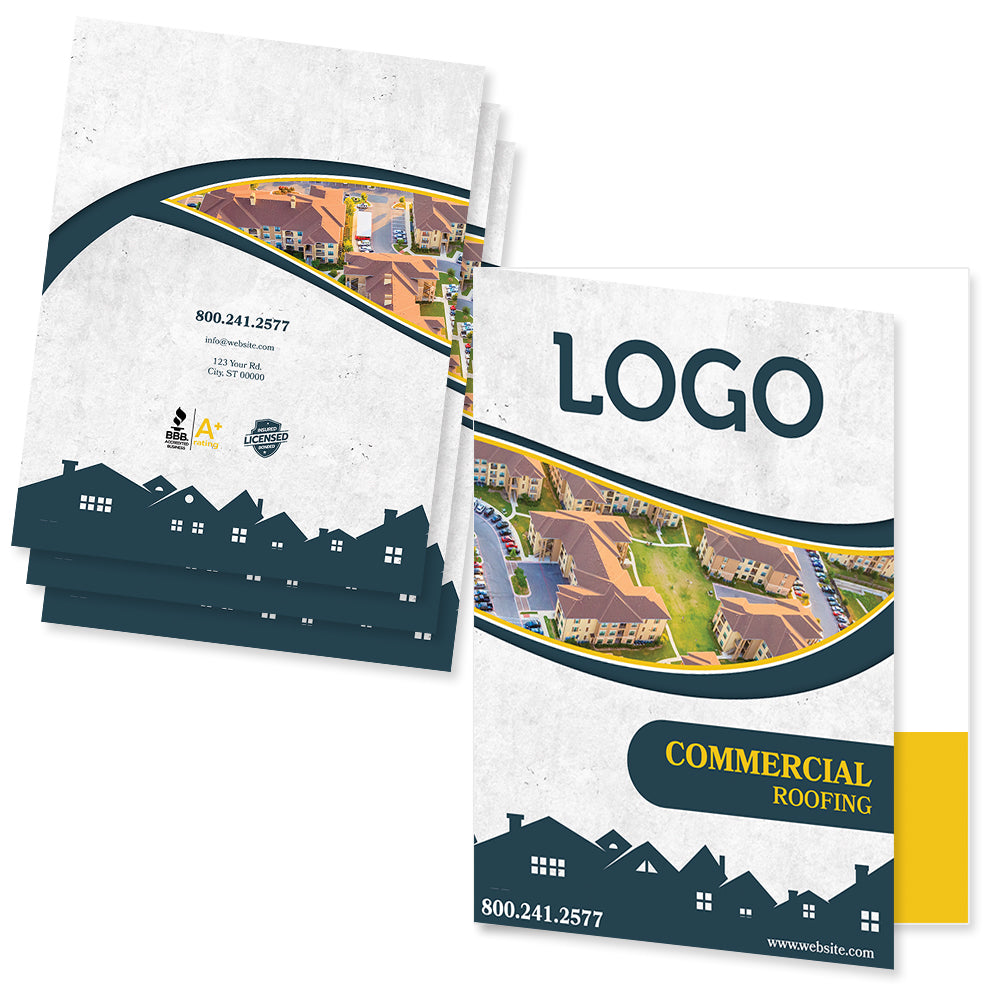 Commercial Roofing Presentation Folders - Roofer Print Designs ...