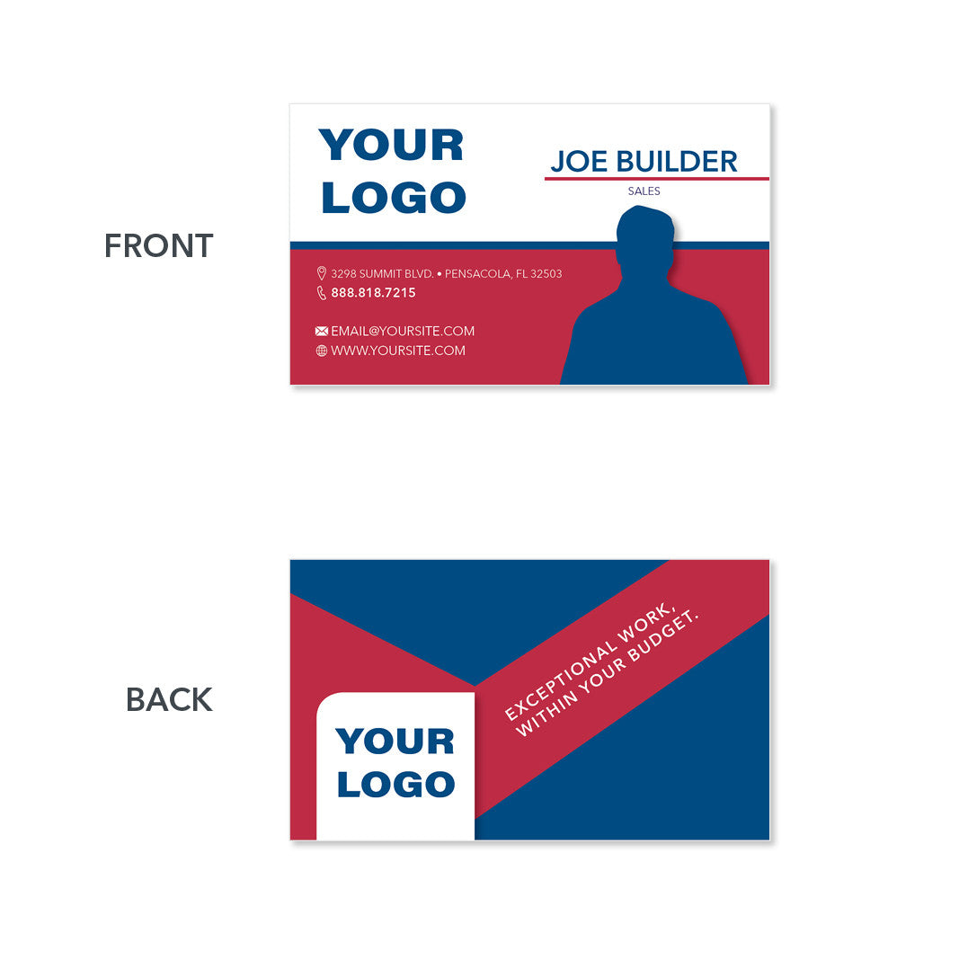 Contractor Business Card - Customized for you. High Quality Print ...