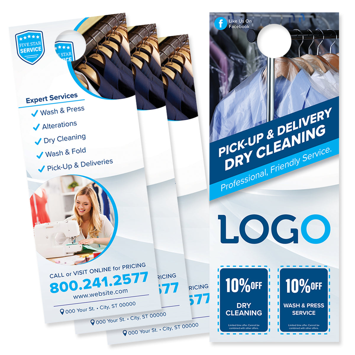 Dry Cleaning Door Hanger Print Design | Dry Cleaning Marketing ...
