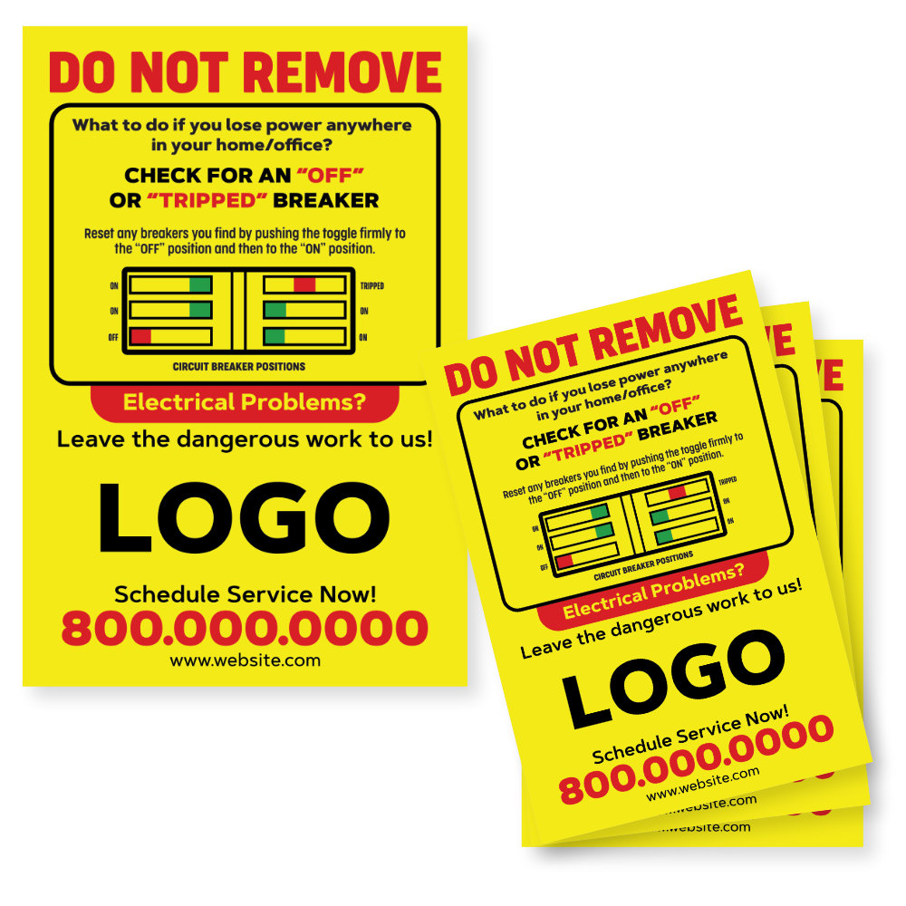 Electrical Panel Stickers | Stickers for Electricians | Print Services ...
