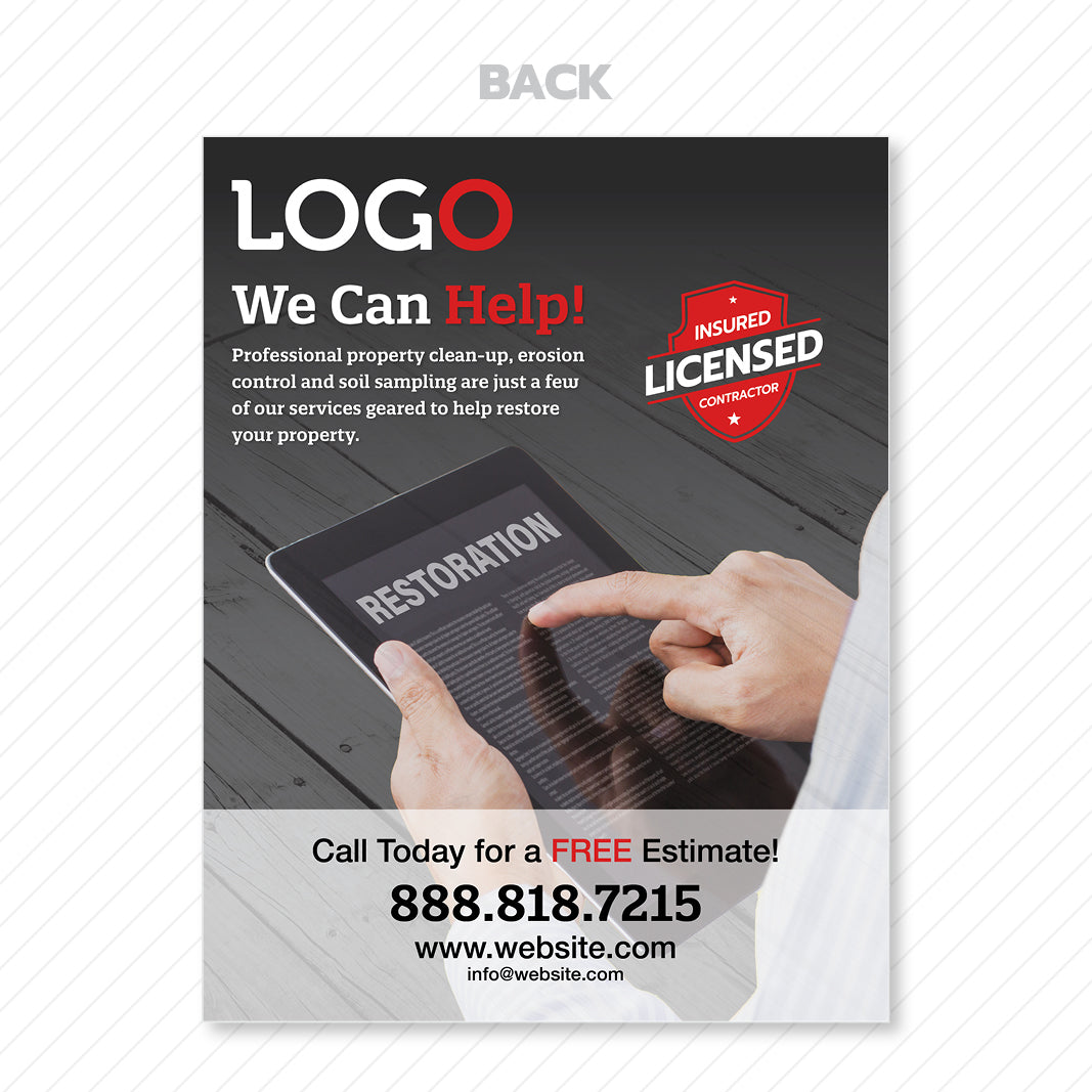 Fire Debris Removal Flyer Print Design - Prints Design Services ...