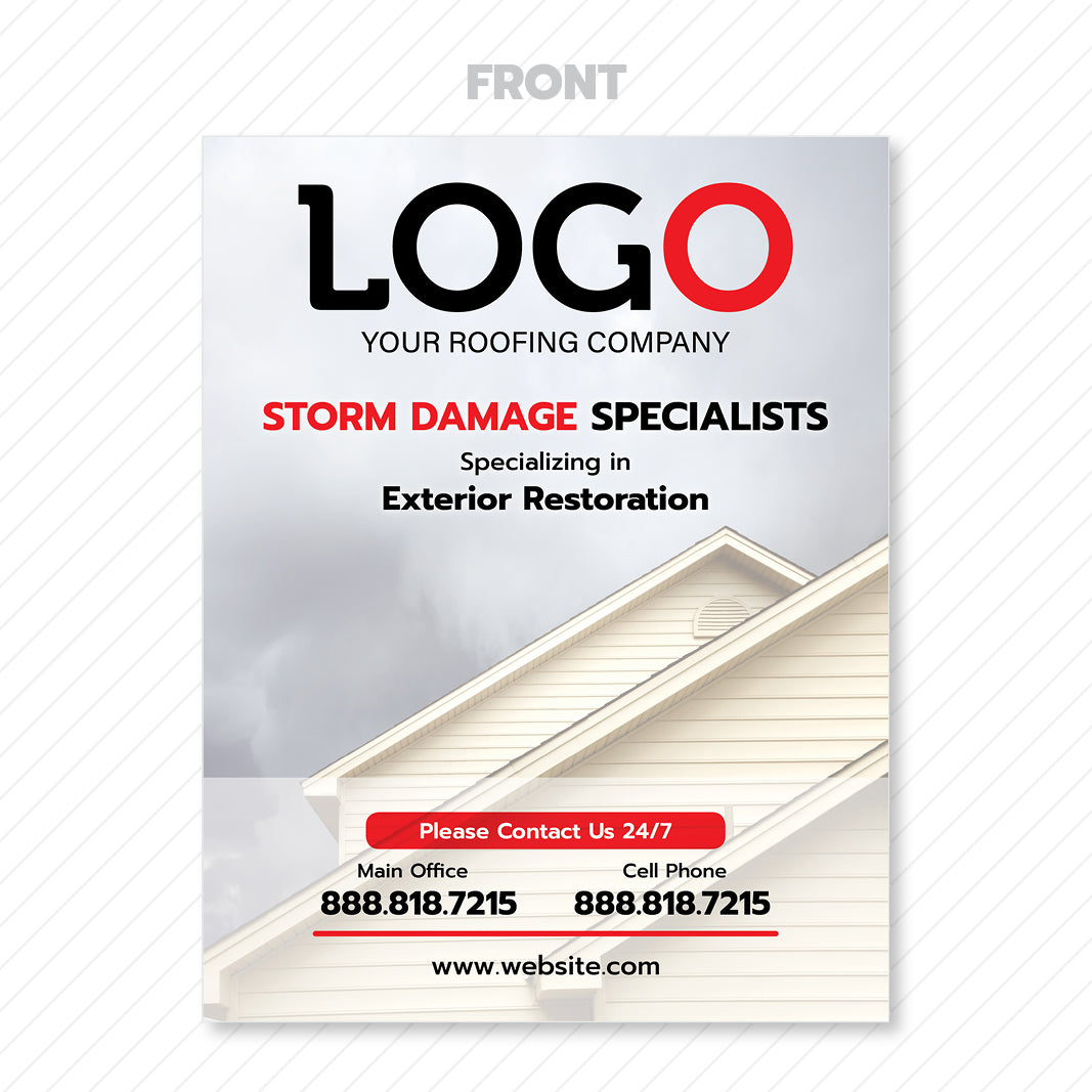 Storm Damage Flyer for Roofers - Design Print Services – Footbridge ...