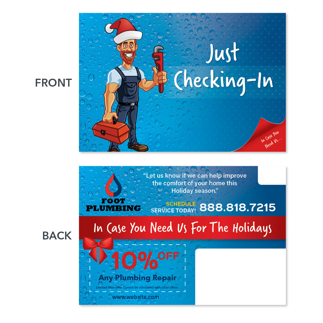 Holiday Postcard for Plumbers - Design Print Services – Footbridge ...