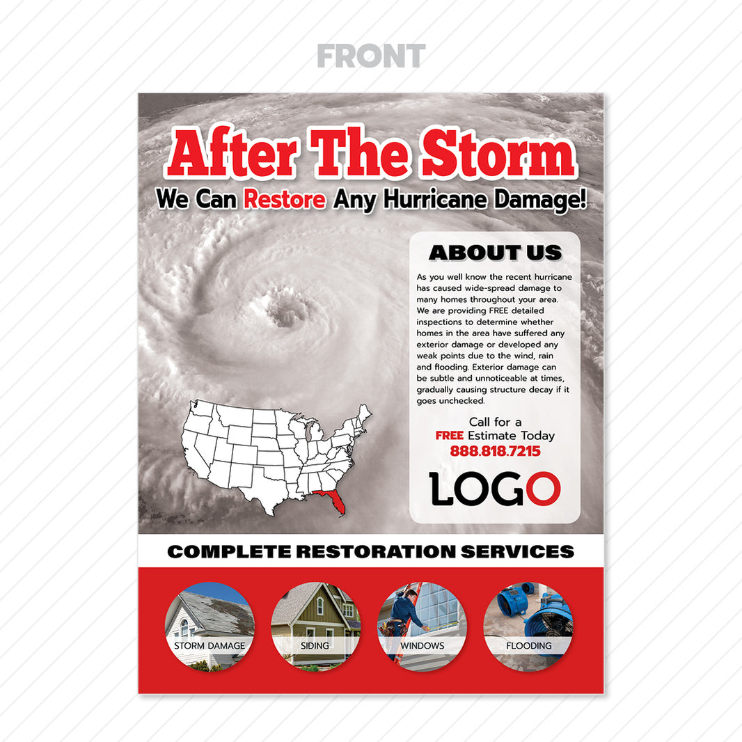 Restoration Contractor Flyers - Print Design Flyers – Footbridge Marketing