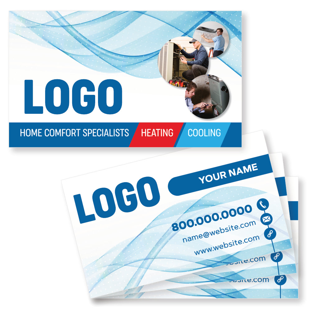 HVAC Business Card - Design Print Services – Footbridge Marketing