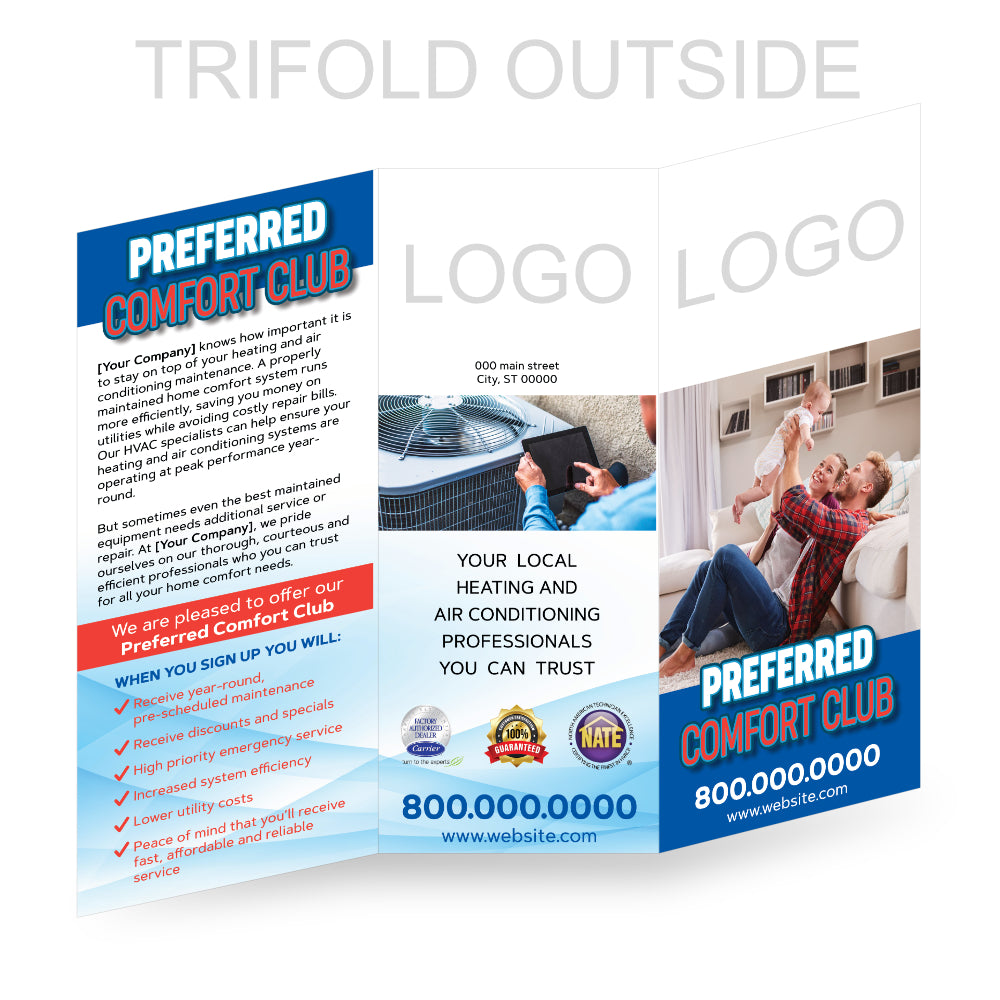 HVAC Trifold Brochure - High Quality Design Print Services – Footbridge ...