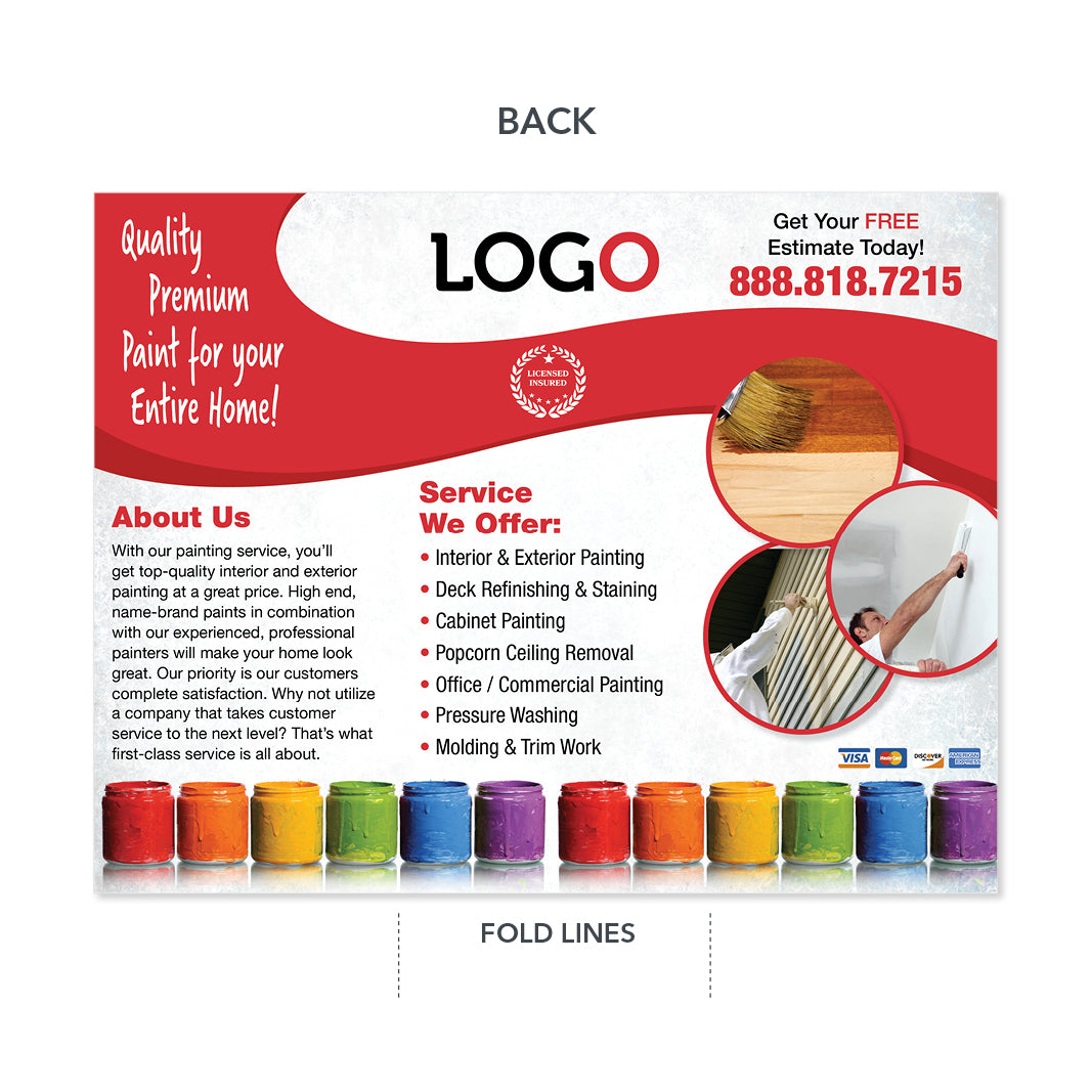 Painting Contractor Trifold Brochure - Design Print Services ...