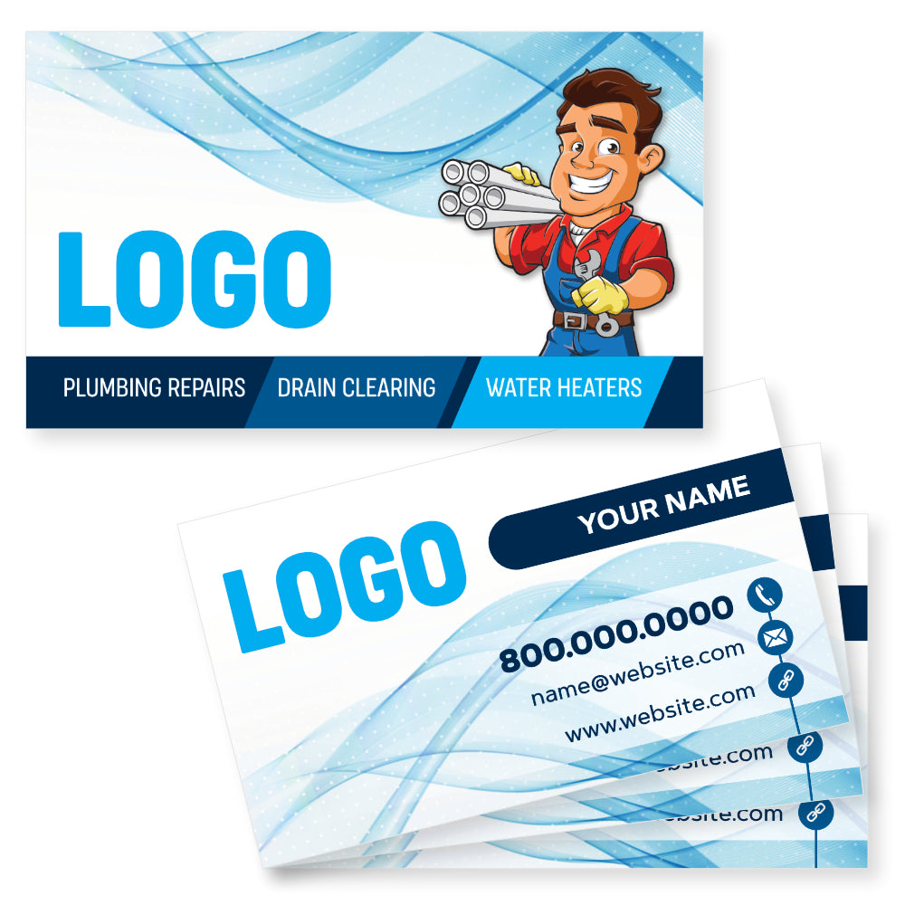 Plumbers Business Card - Plumbing Print Design Services – Footbridge ...