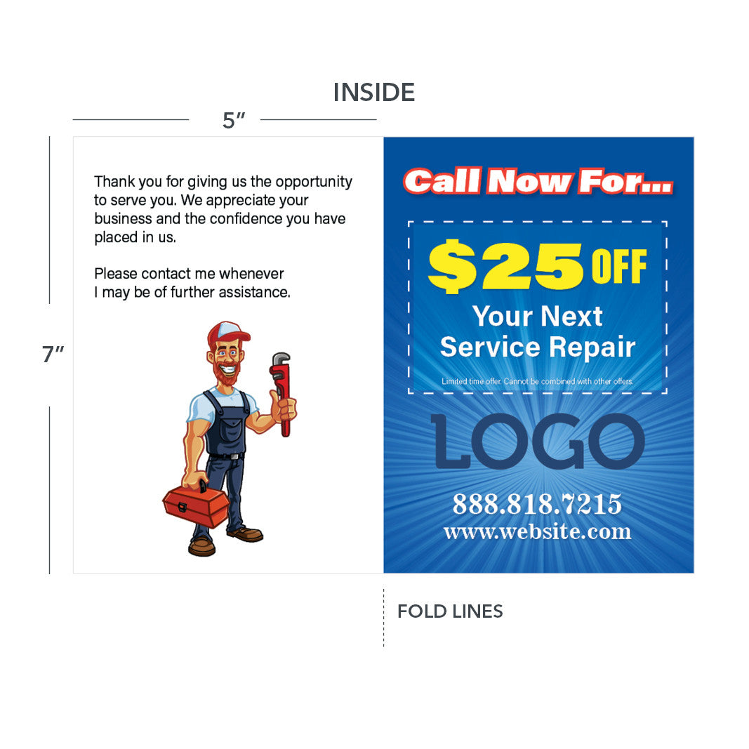 Thank You Greeting Cards for Plumber - Design Print Services ...