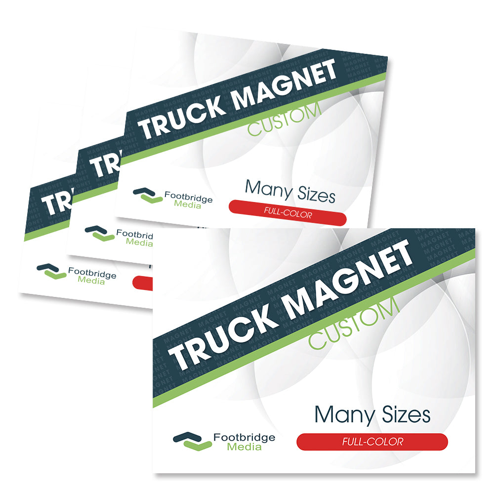 Custom Designed Truck Magnet - Full Color Print - FREE Shipping ...