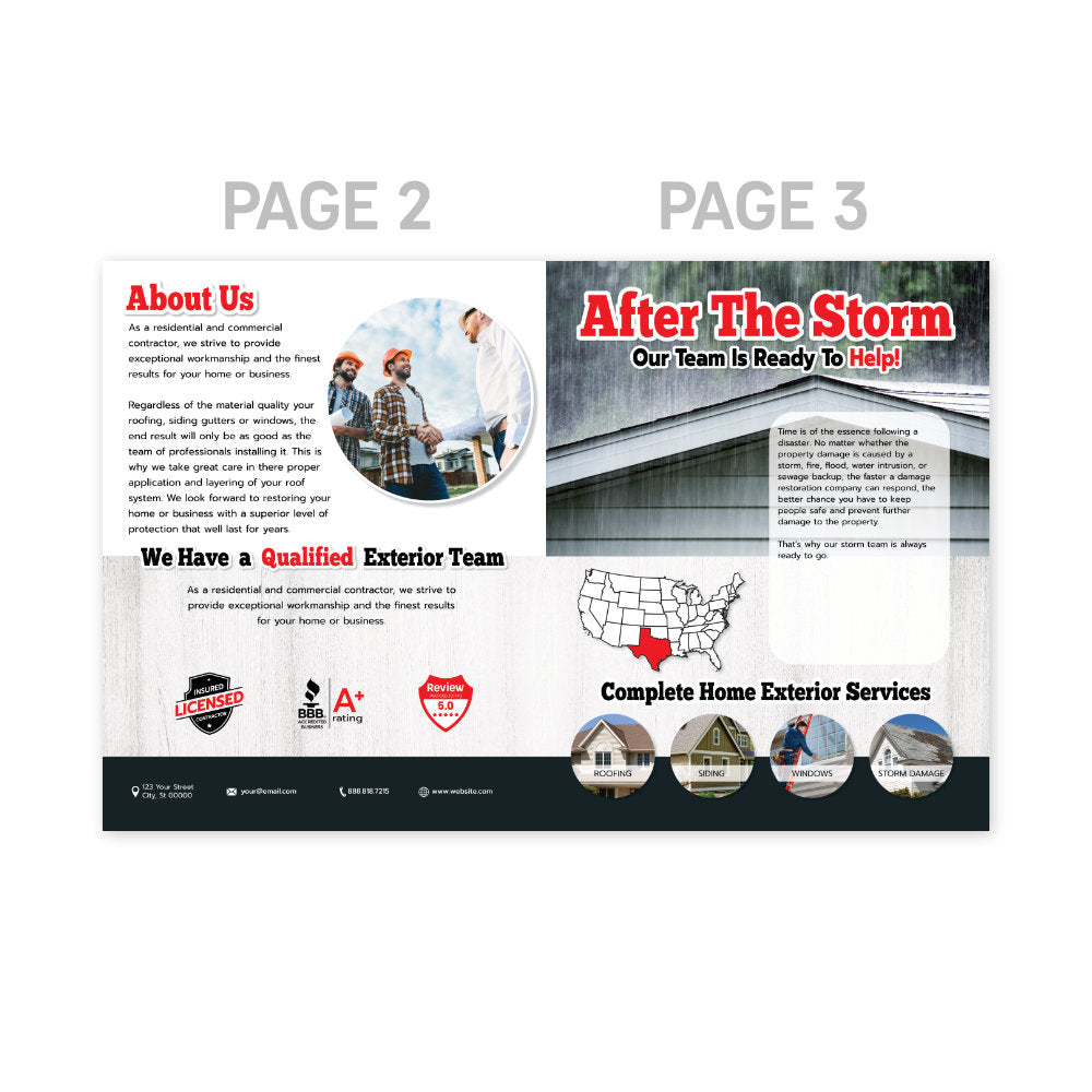 Roofing Contractor Booklet Design - Restoration Booklet Printing ...