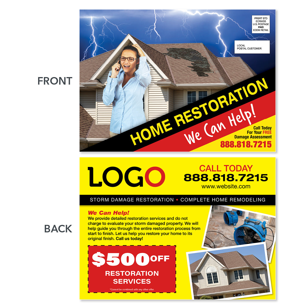 Restoration Contractor EDDM Postcards - Design Print Services ...
