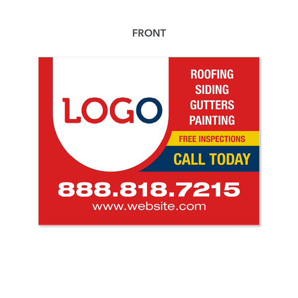 Roofing Contractor Yard Signs - Full Color Print - FREE Shipping ...
