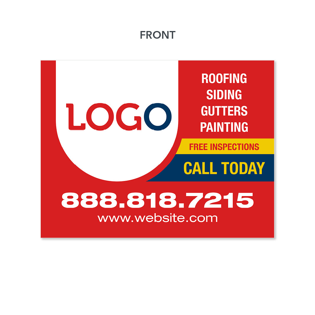 Roofing Contractor Yard Signs - Full Color Print - FREE Shipping ...
