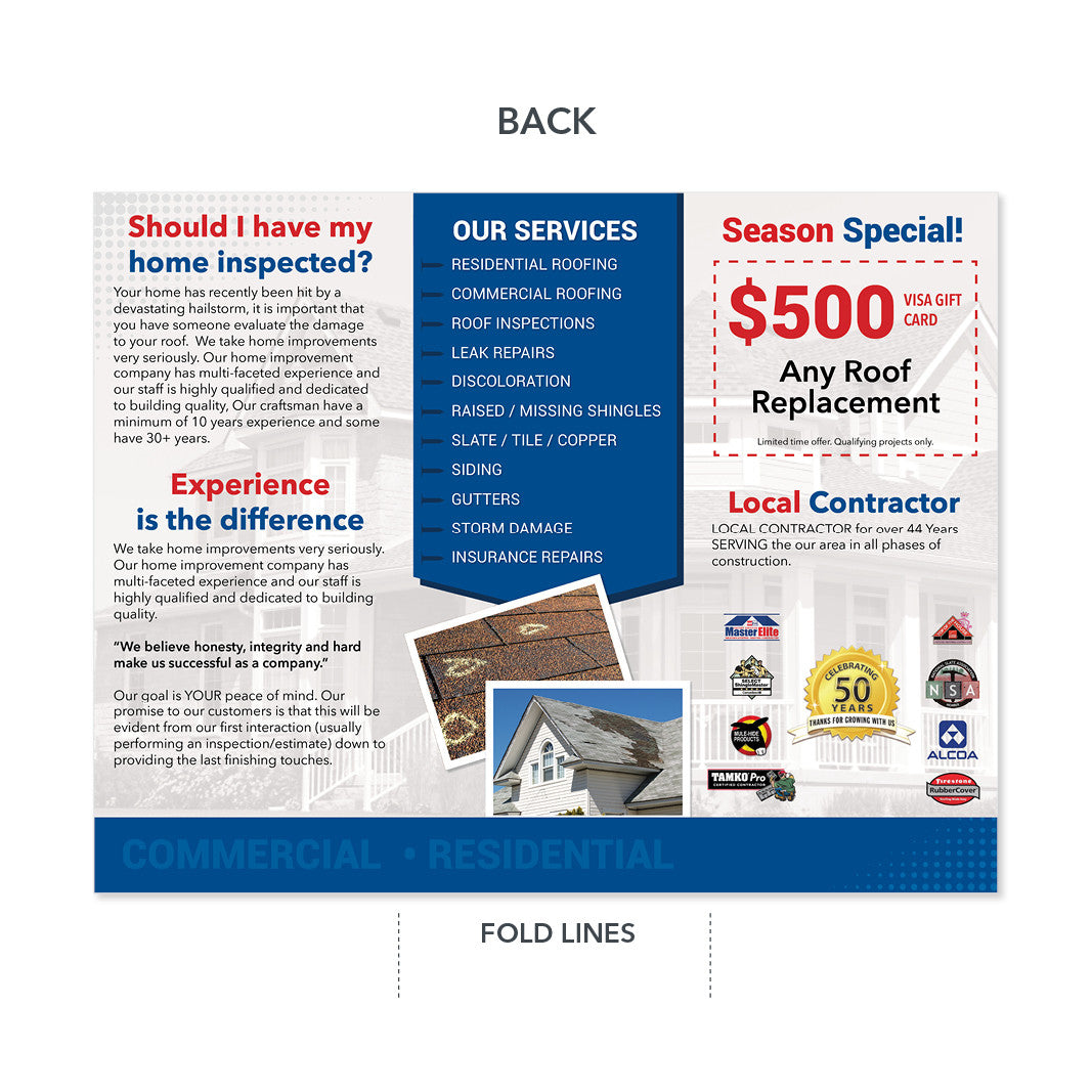 Storm Damage Trifold Brochure - High Quality Design Print Services ...