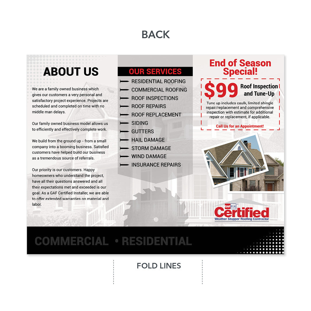 Storm Damage Trifold Brochure - High Quality Design Print Services ...