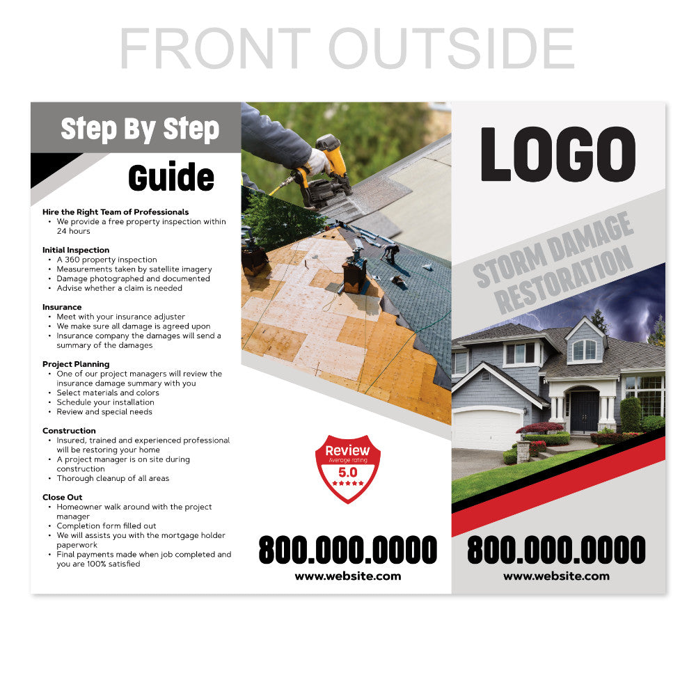 Storm Damage Trifold Brochure - High Quality Design Print Services ...