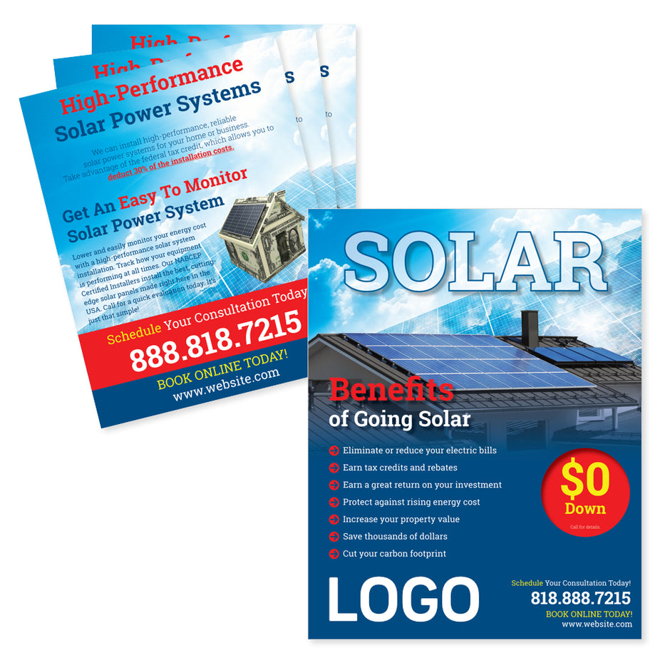 Solar Flyer Designs | Print marketing solar designs – Footbridge Marketing